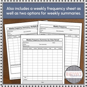 Frequency Data Collection Sheets - Etsy