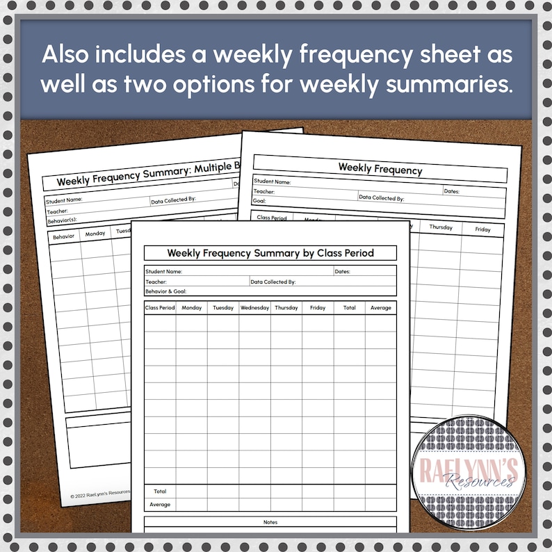 Frequency Data Collection Sheets - Etsy