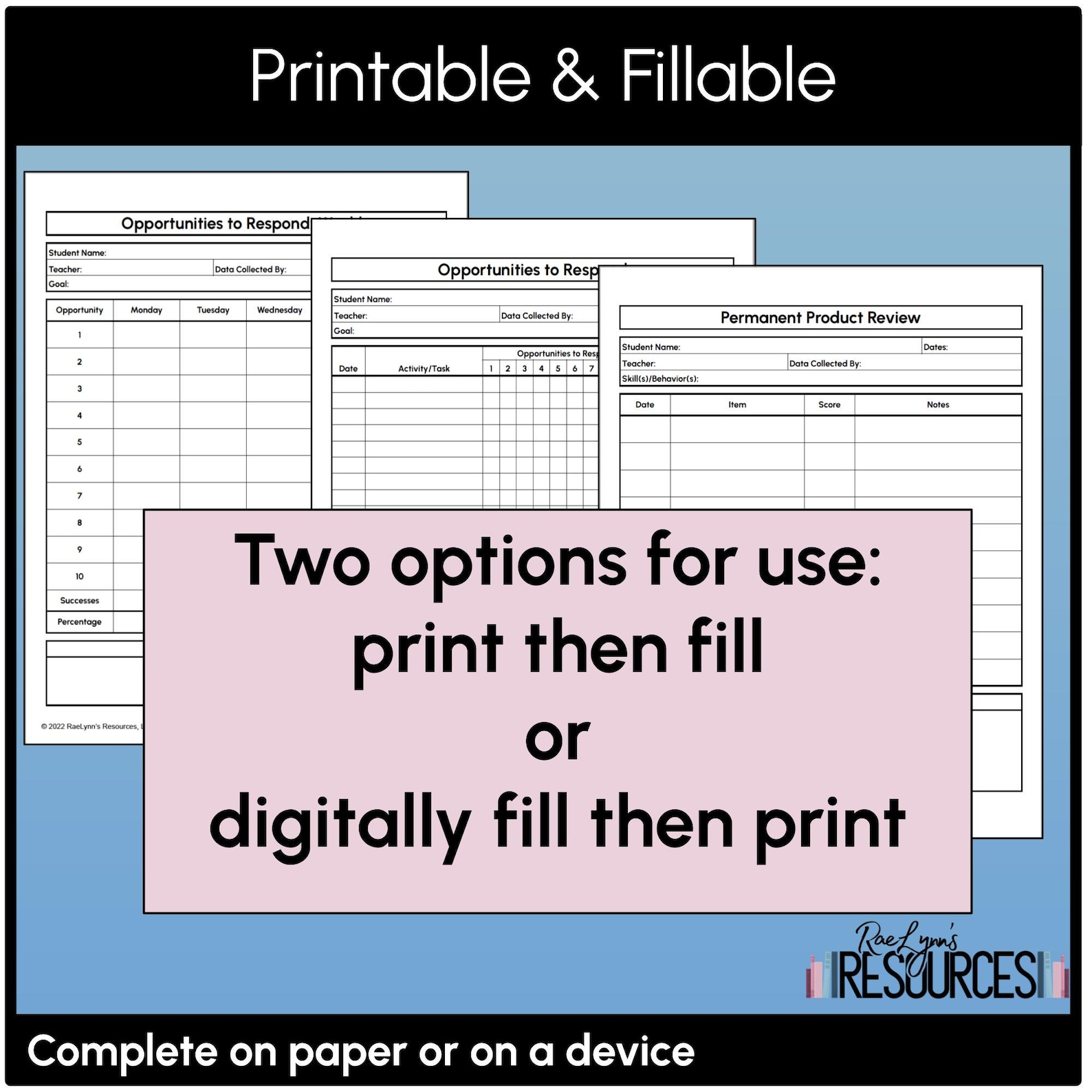 Small Group Behavior Data Collection Sheets Pdfs Printable Digital ...