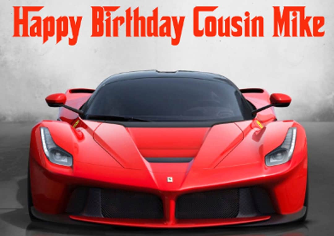 Personalised Ferrari Card Birthday Fast Car Supercar Red - Etsy UK
