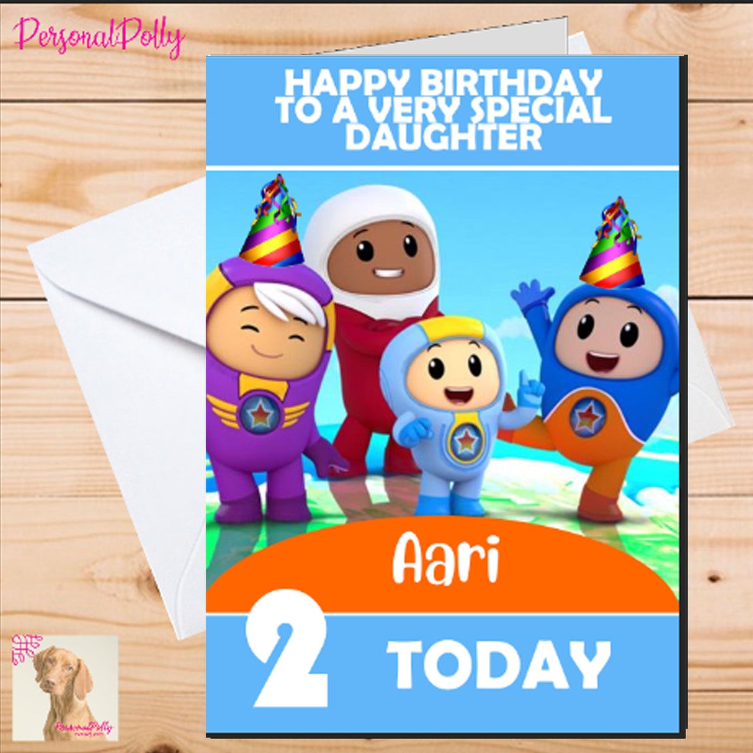 Personalised Go Jetters Card Birthday Christmas Xuli Kyan Lars Foz - Etsy