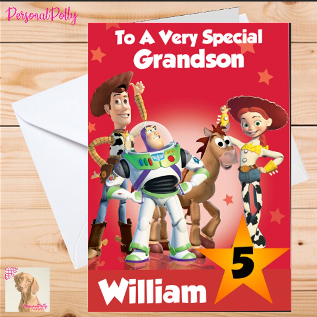 Personalised Toy Story Card Birthday Unofficial Woody Buzz Lightyear ...