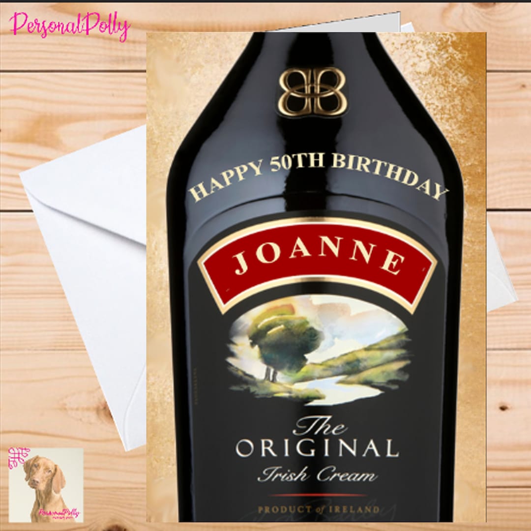Personalised Baileys Card Birthday Christmas Alcohol Beer Pint Pub ...