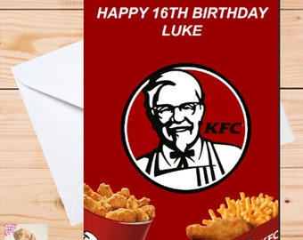 Kfc Birthday Card - Etsy UK