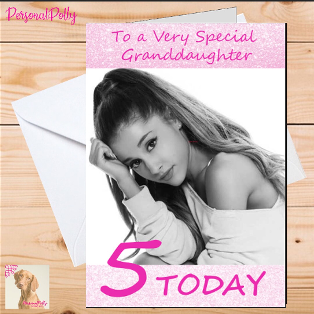 Personalised Ariana Grande Card Birthday Unofficial Music - Etsy