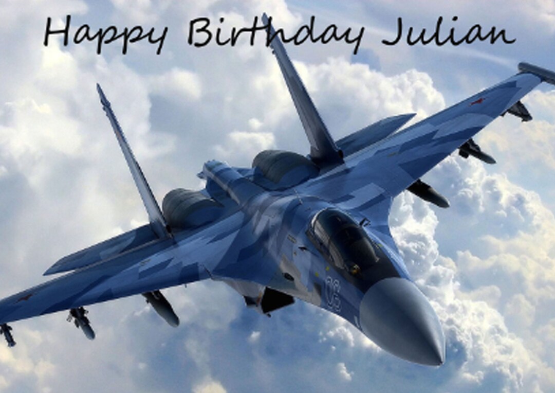 Personalised Fighter Jet Card Birthday Christmas Aviation Pilot Plane ...