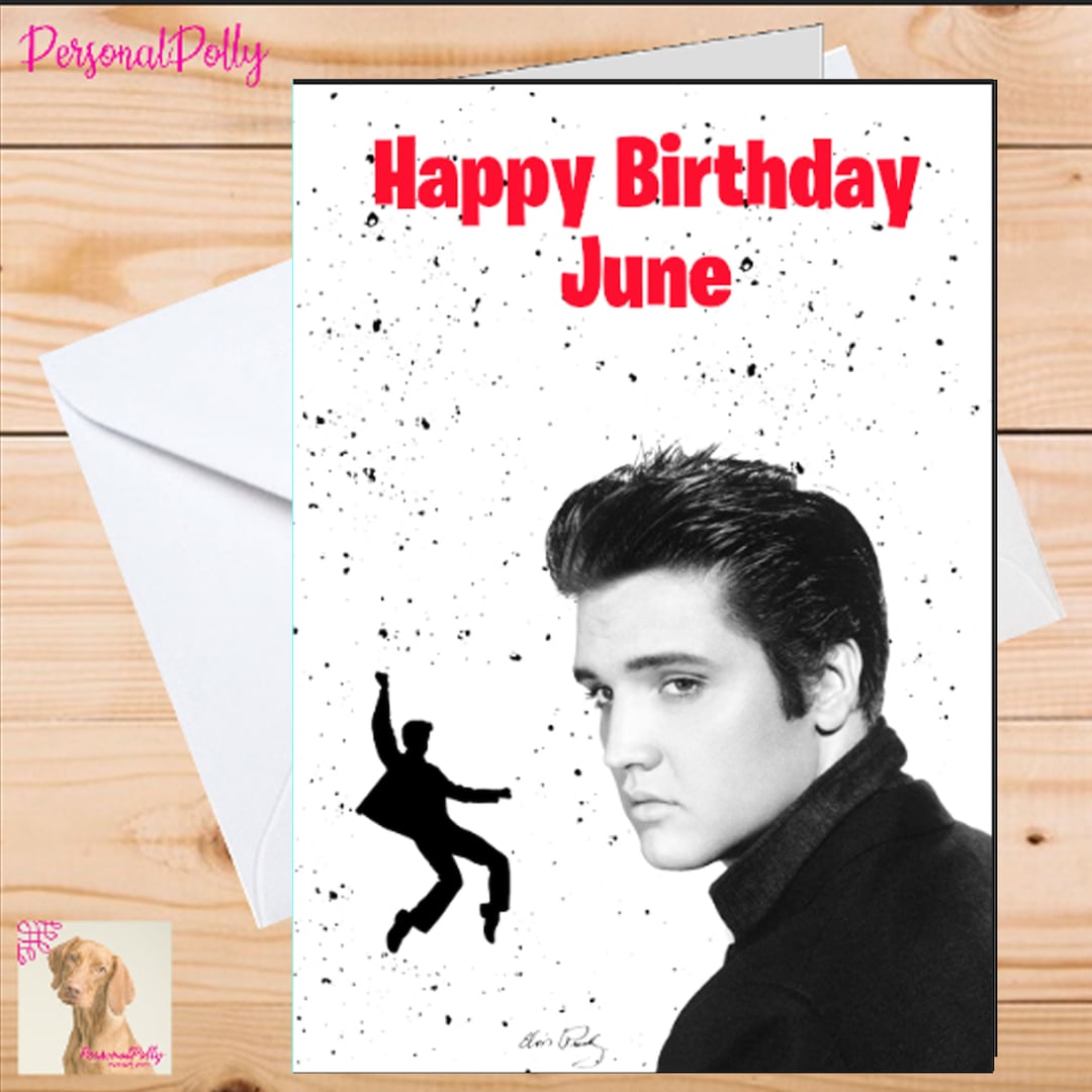 Personalised Elvis Presley Card Birthday Unofficial King of Rock - Etsy UK