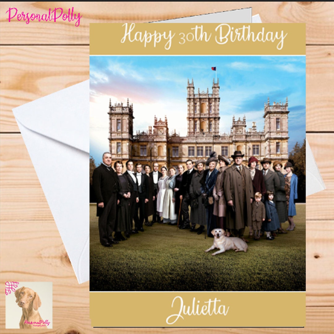 Personalised Downton Abbey Card Birthday Unofficial Manor Butler Any ...