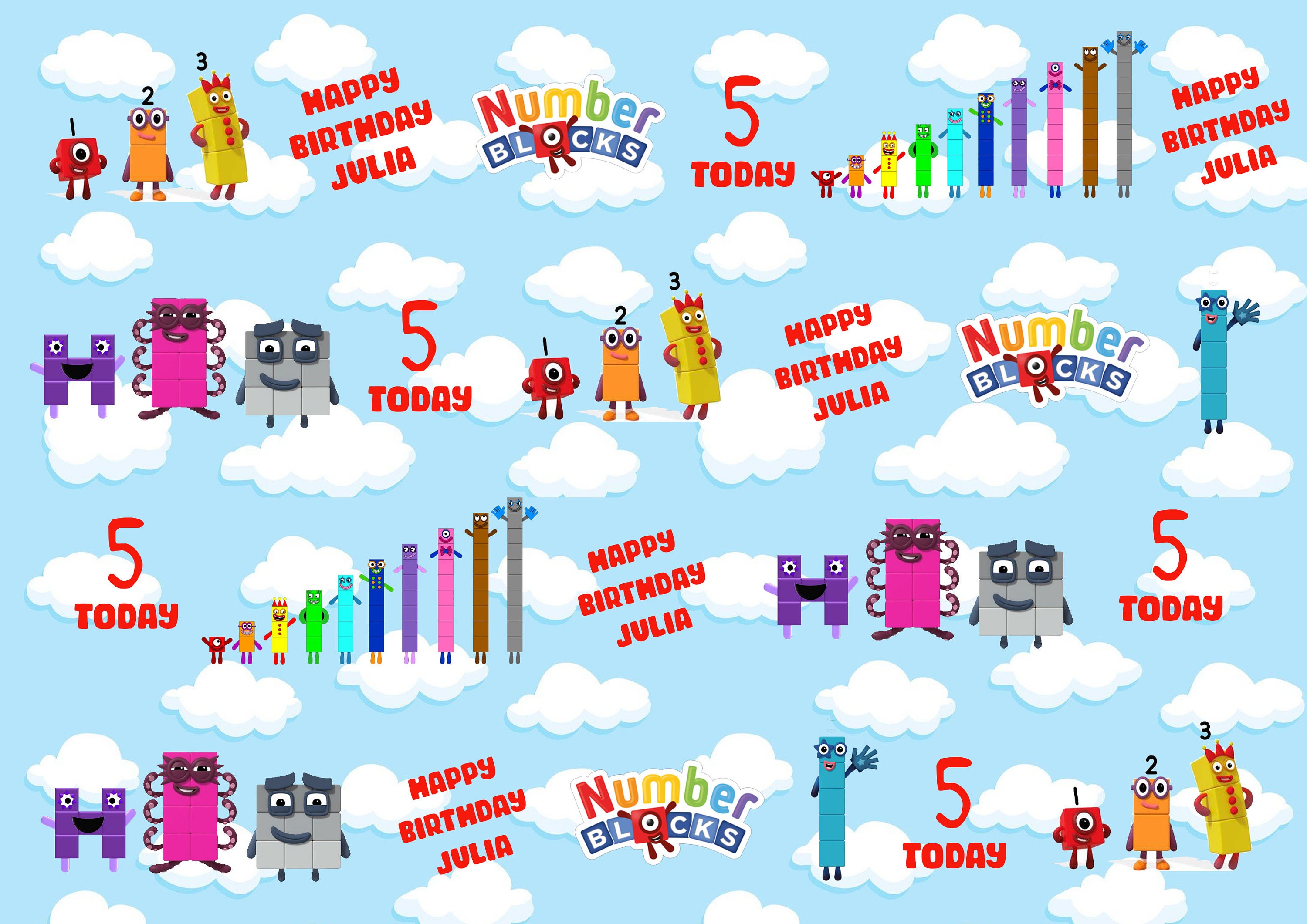 Numberblocks 610 Printable Paper Toys Origami Templates-etsy Buy Kids