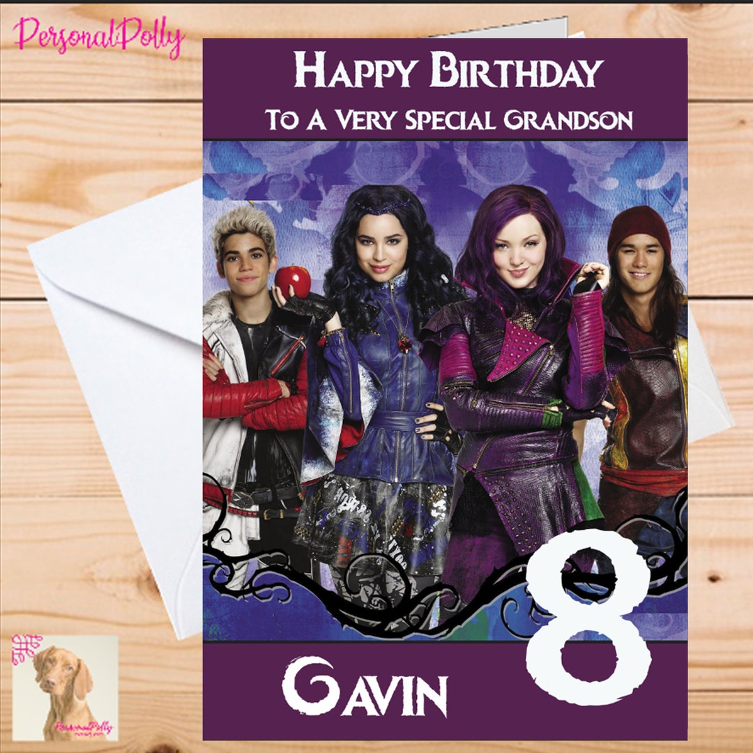 Personalised Descendents Card Birthday Christmas Any Greeting Disney ...