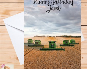 Combine Harvester Cards - Etsy UK