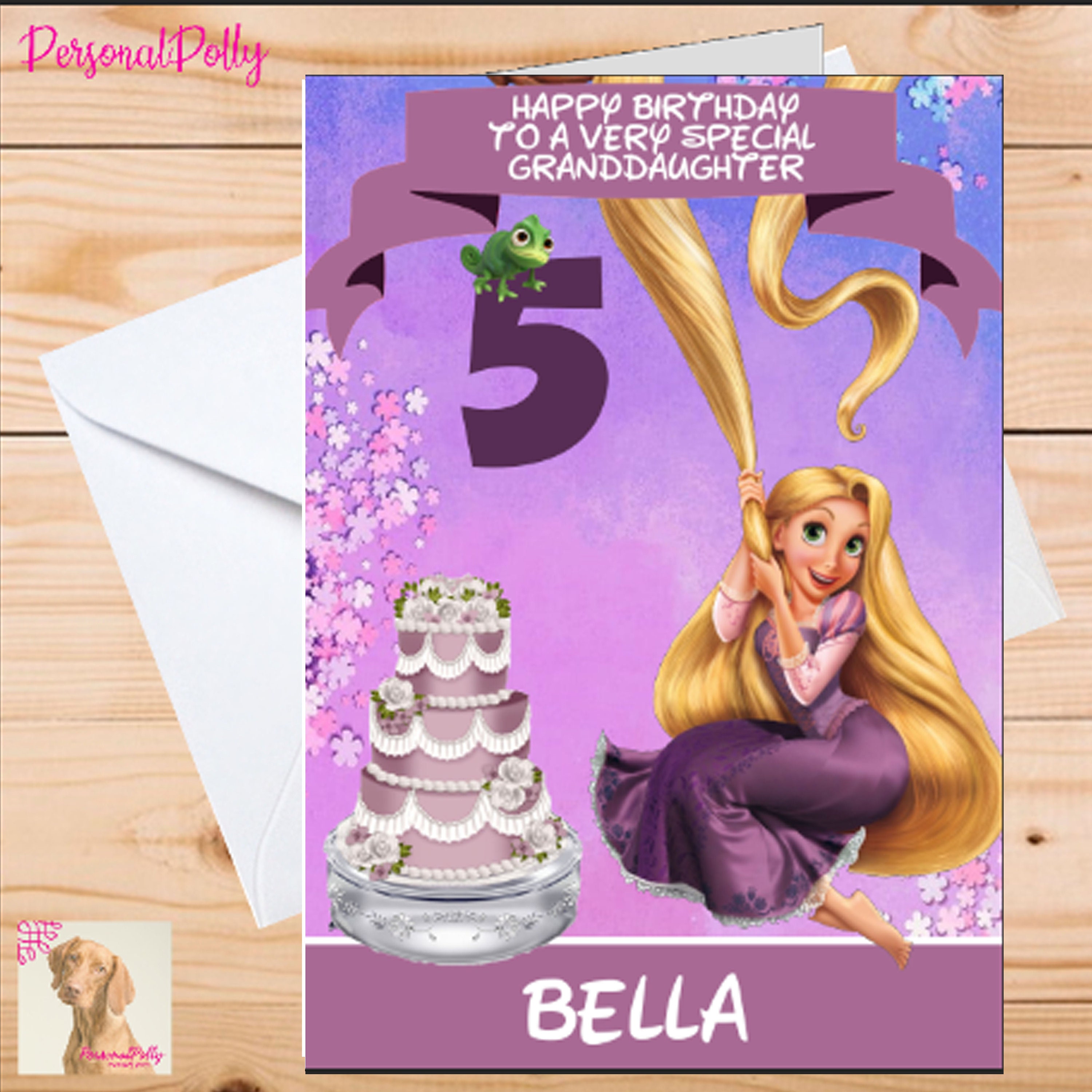 Personalised Rapunzel Card Birthday Unofficial Disney Tangled - Etsy