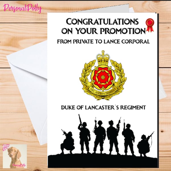 Army Promotion Card - Etsy UK