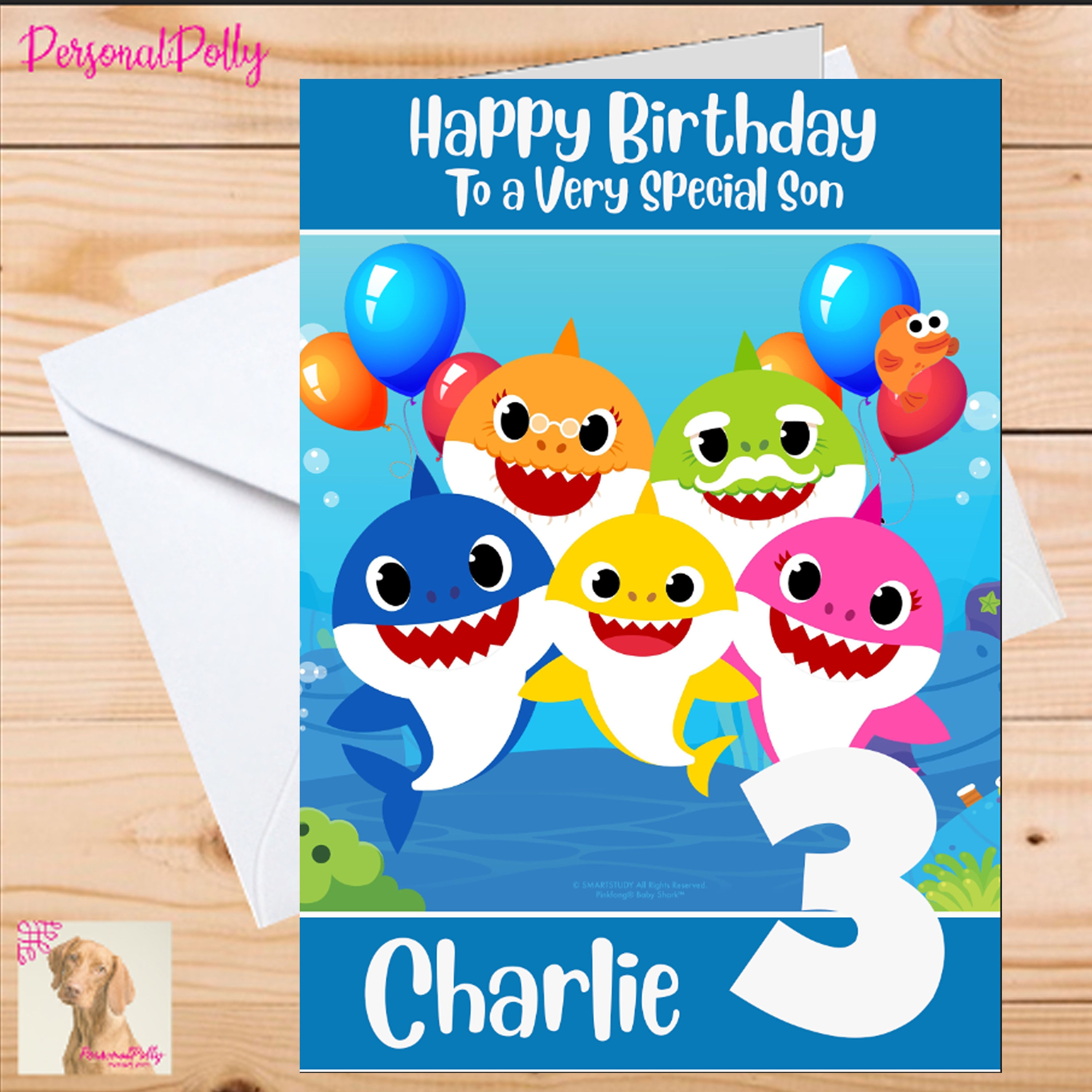 Personalised Baby Shark Card Birthday Unofficial Mommy Daddy - Etsy