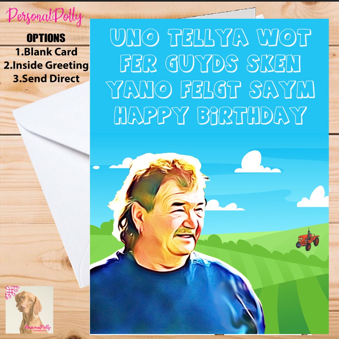 Personalised Gerald Card Diddly Squat Farm Funny Caleb Jeremy - Etsy UK