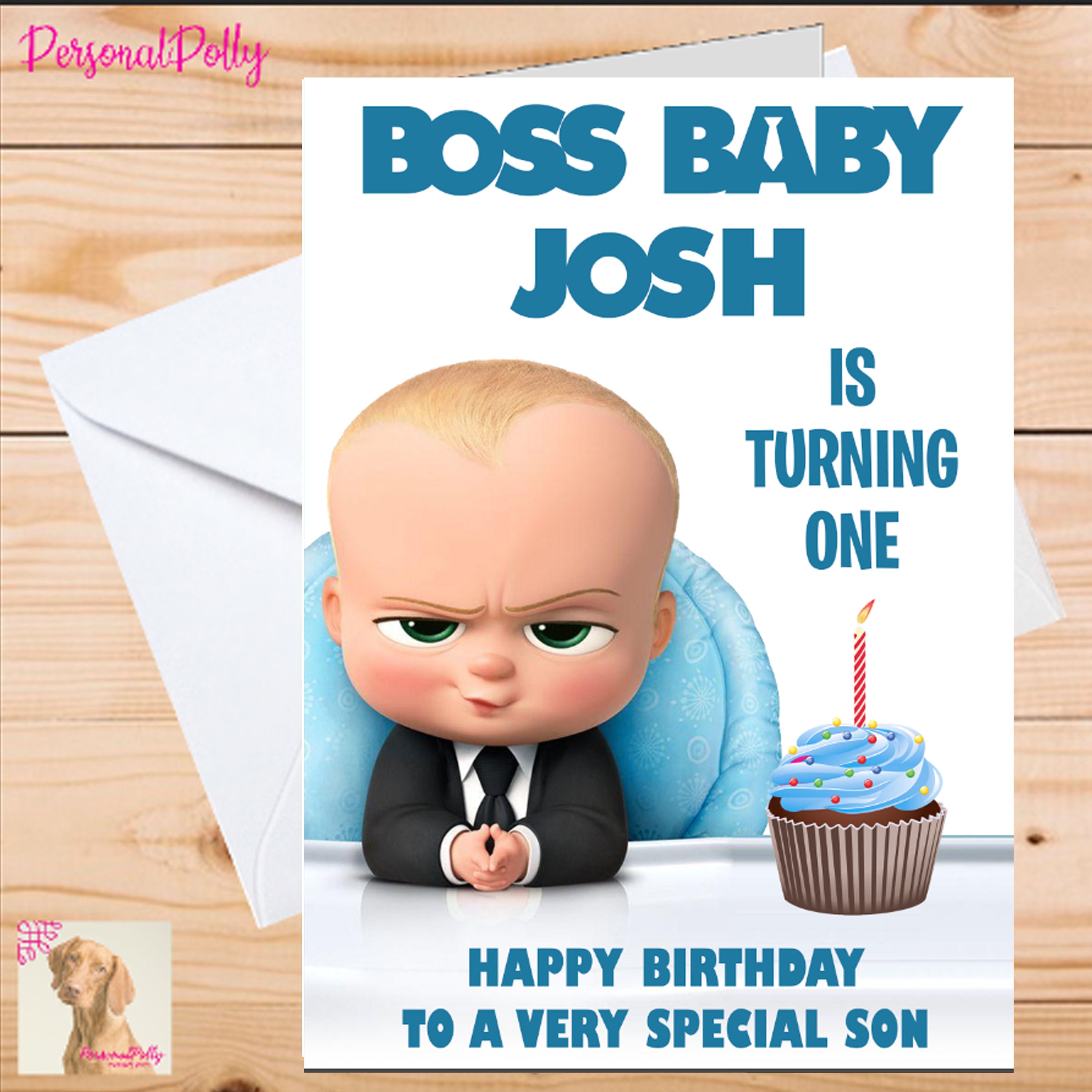 Personalised Boss Baby Card Birthday Unofficial Boss Office Any ...