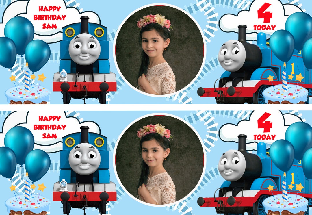 Personalised Thomas Birthday Banner X2 Photo Paper Wall Art Large the ...