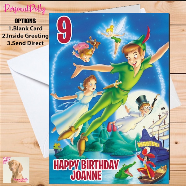 Peter Pan Card - Etsy UK