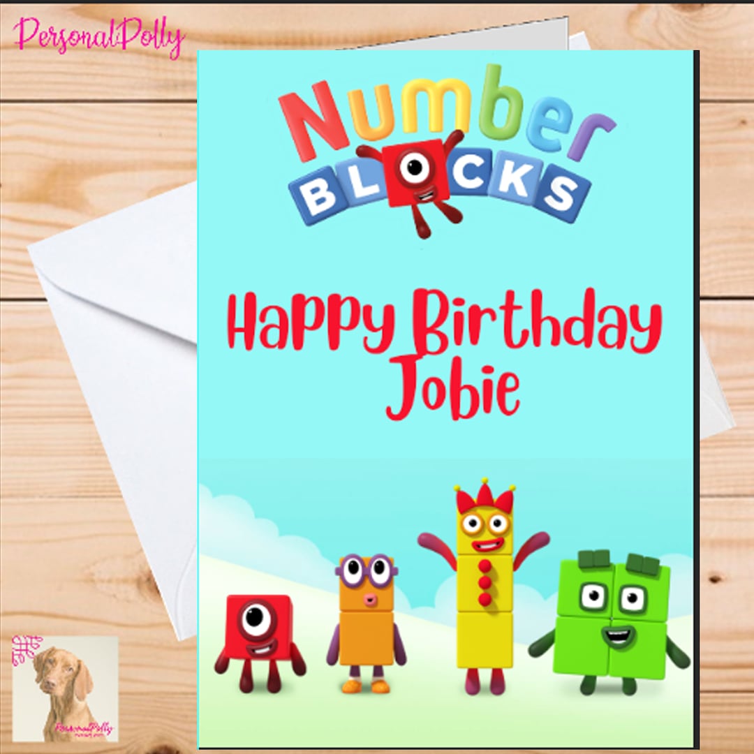 Personalised Numberblocks Card Birthday Christmas Number Blocks ...