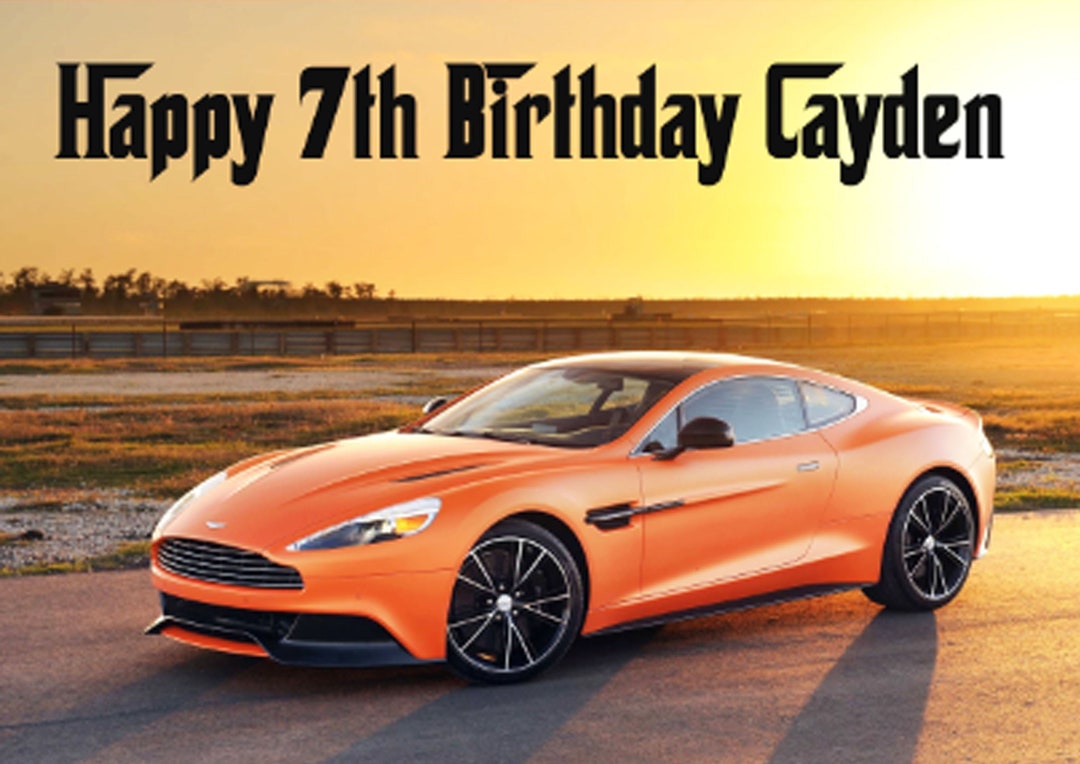 Personalised Aston Martin Card Birthday Fast Car Supercar - Etsy