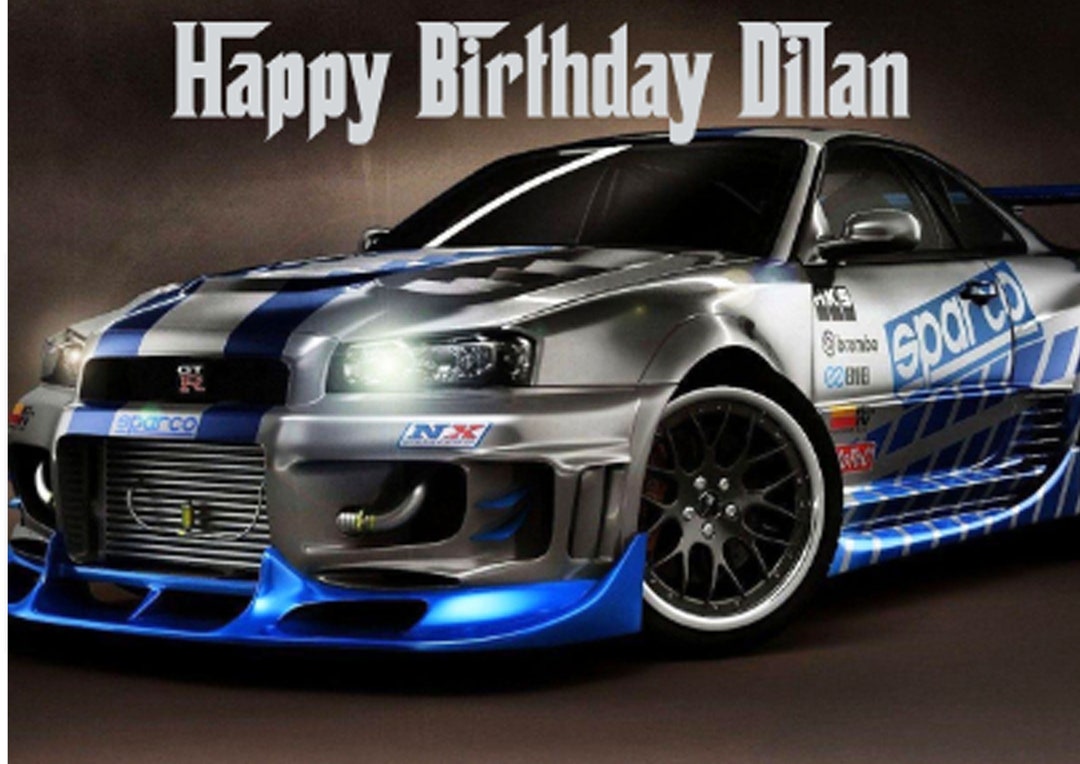 Personalised Fast and Furious Card Birthday Fast Car Supercar Red - Etsy