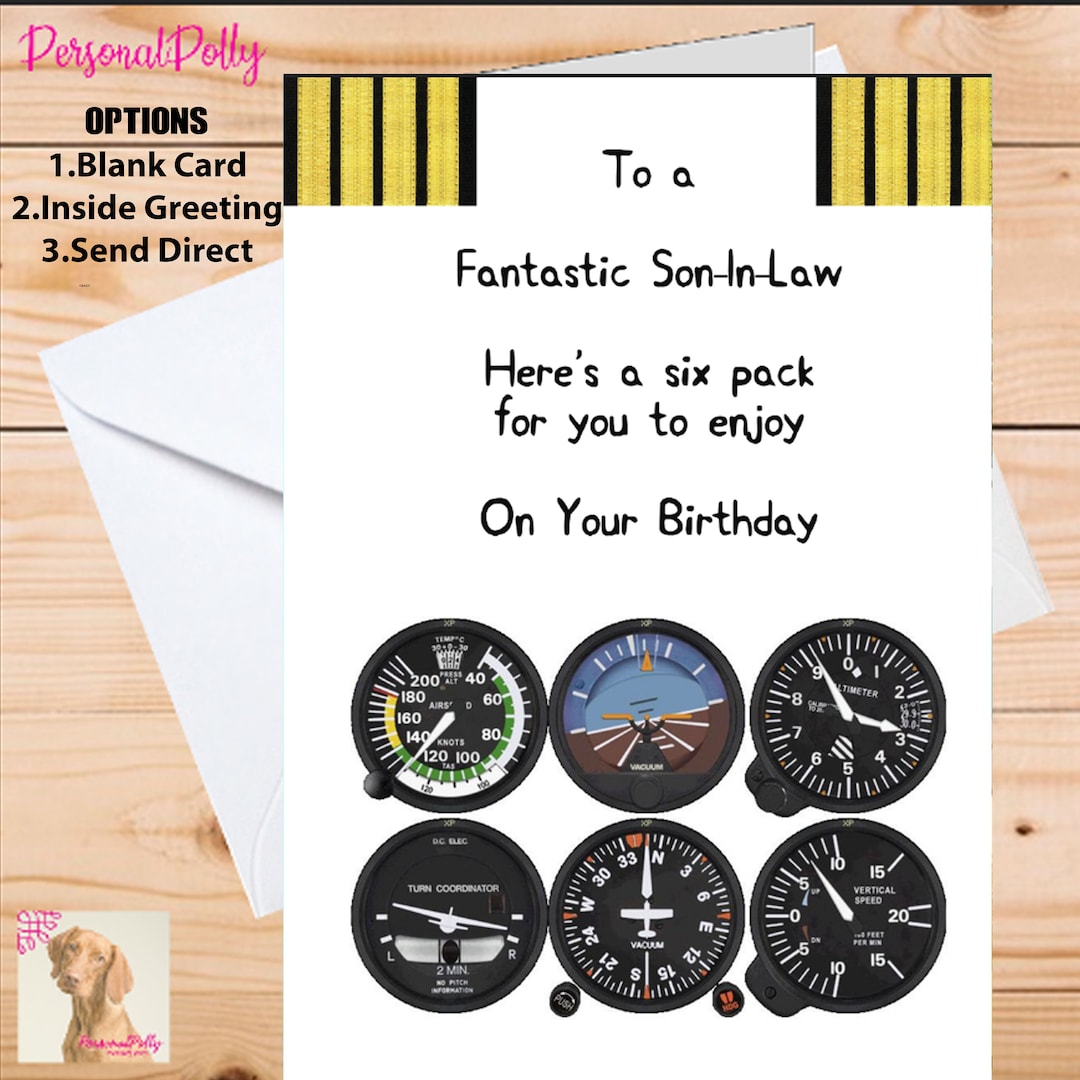 Personalised Pilot Card Birthday Wing It Funny Aviation Cockpit - Etsy UK