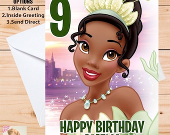 Princess Tiana Birthday Card - Etsy UK