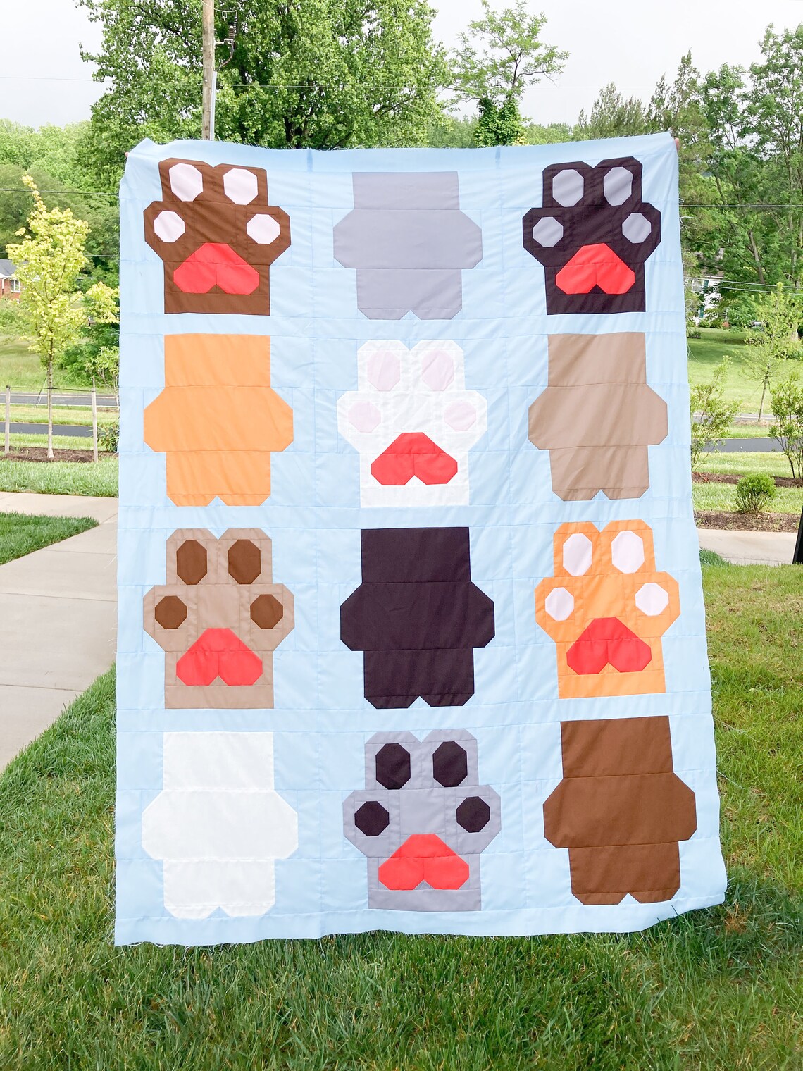 Dainty Paws Quilt PDF Pattern - Etsy