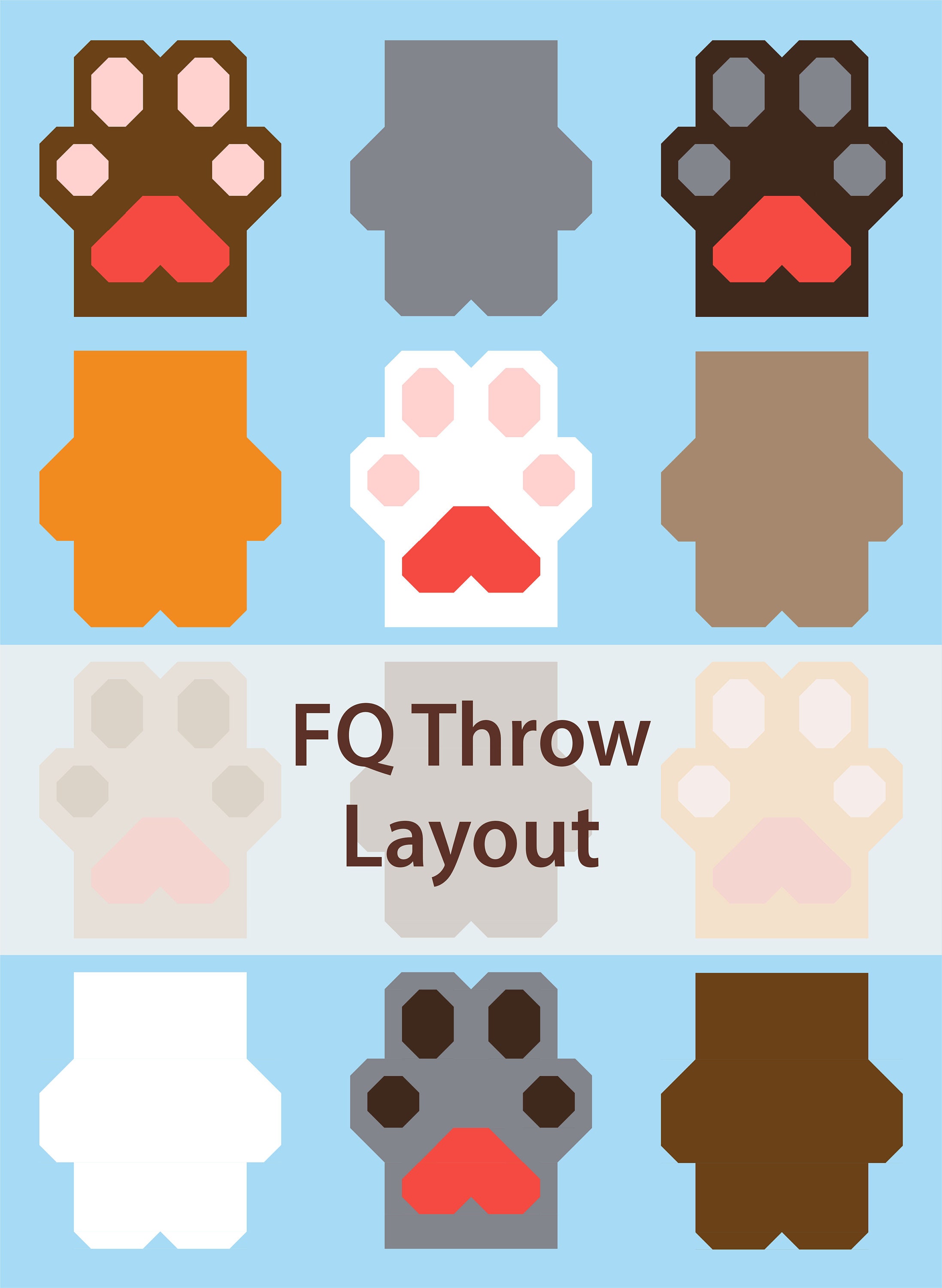 Dainty Paws Quilt PDF Pattern - Etsy