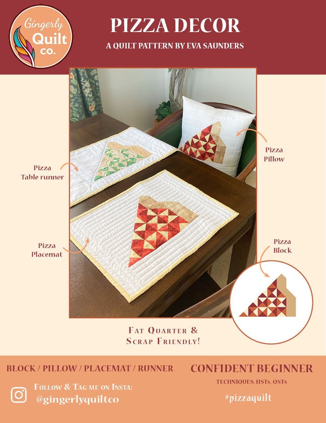 Pizza Decor - PDF Pattern - Etsy