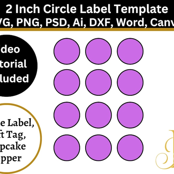 2 Inch Circle Label - Etsy