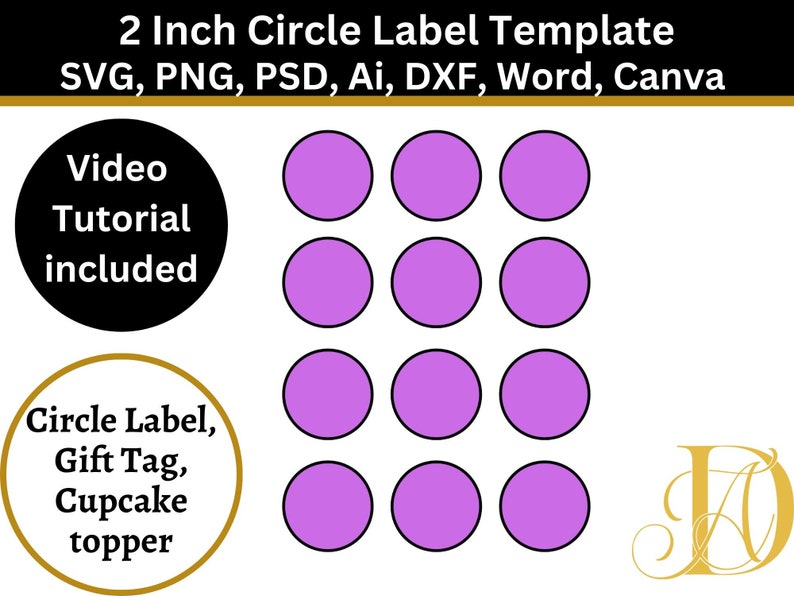 2 Circle Template 2 Inch Circle Template Circle - Etsy