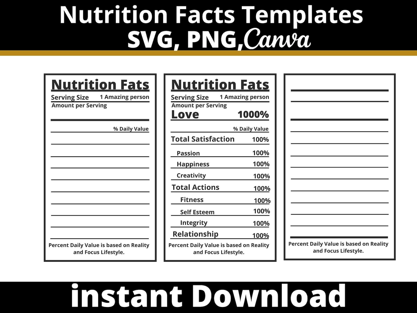 Nutrition Facts Template, Nutrition Facts PNG, Birthday Nutrition Facts ...