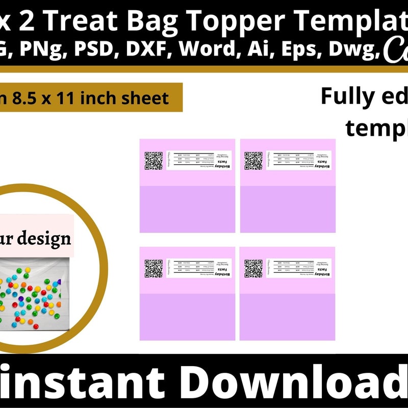 Loot Bag Template - Etsy