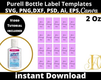 Purell 2 Oz Label - Etsy