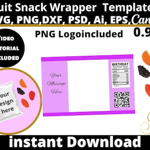Fruit Snack Label, Fruit Snack Candy Birthday Printable, Fruit Snack ...