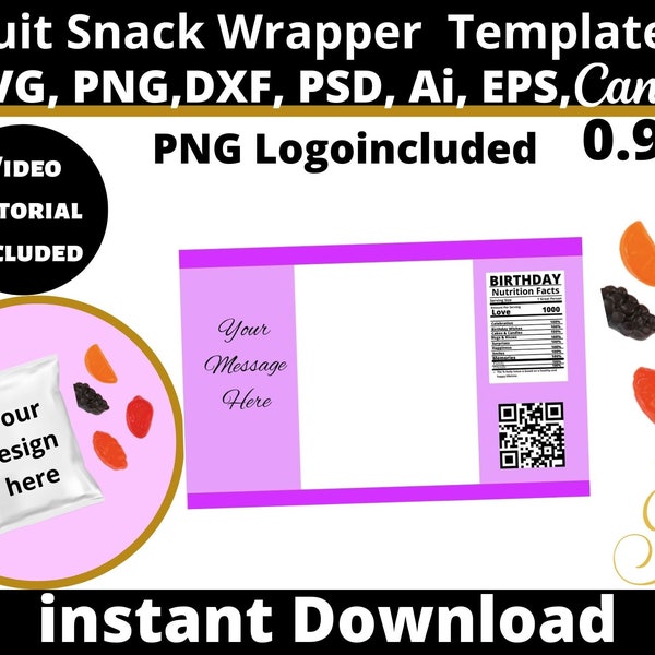 Fruit Snack Template - Etsy