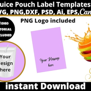 Blank Juice Pouch Label Template: Caprisun Design (digital Download) - Etsy