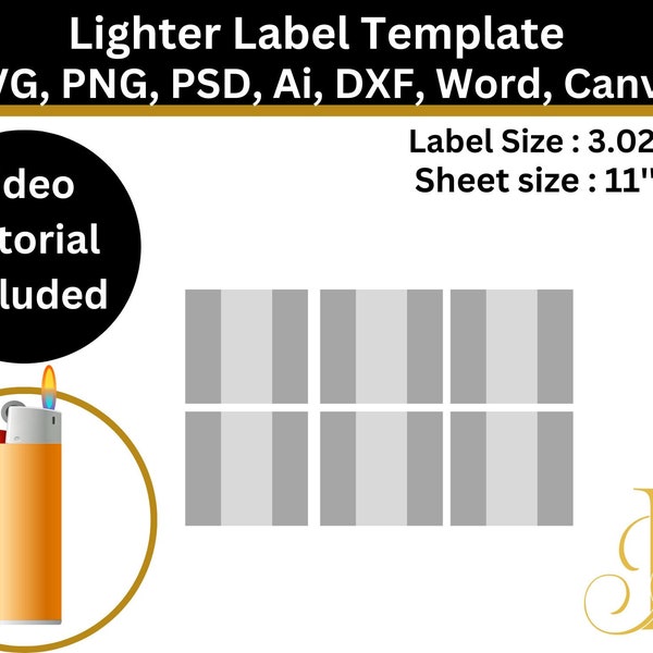 Lighters Wrapper Template - Etsy