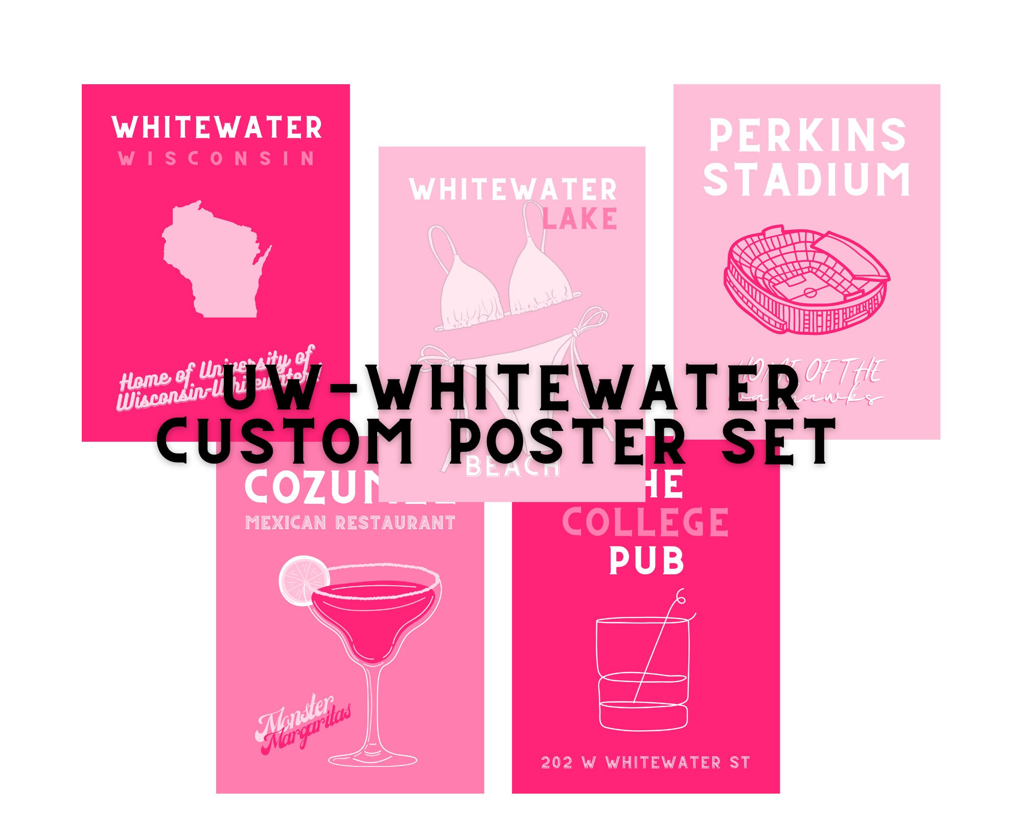CUSTOM (uw-whitewater) Poster Set - Etsy