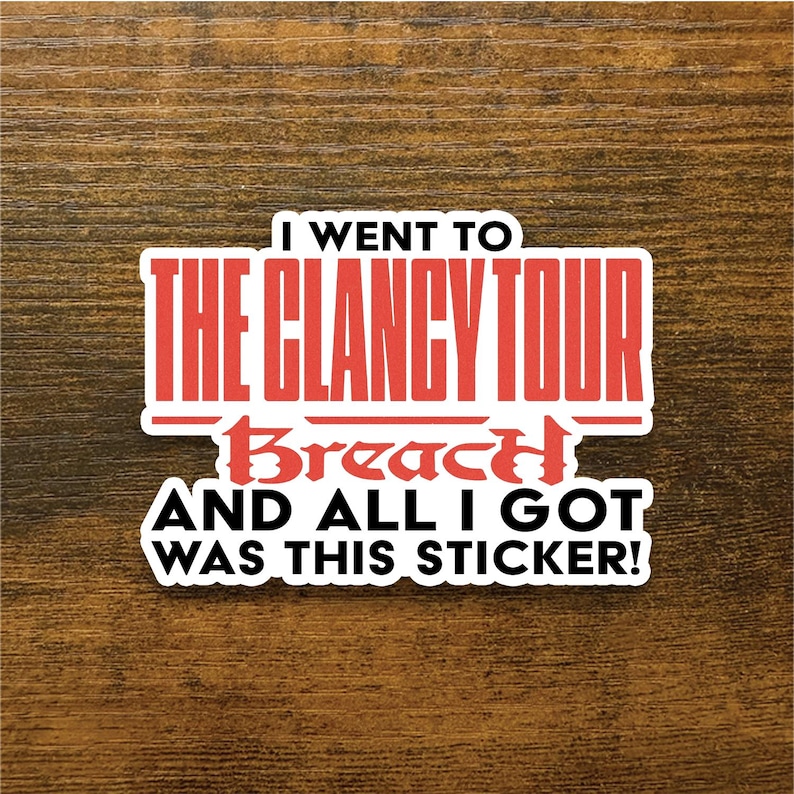 Clancy Breach Tour - Twenty One Pilots Tour Sticker - Etsy