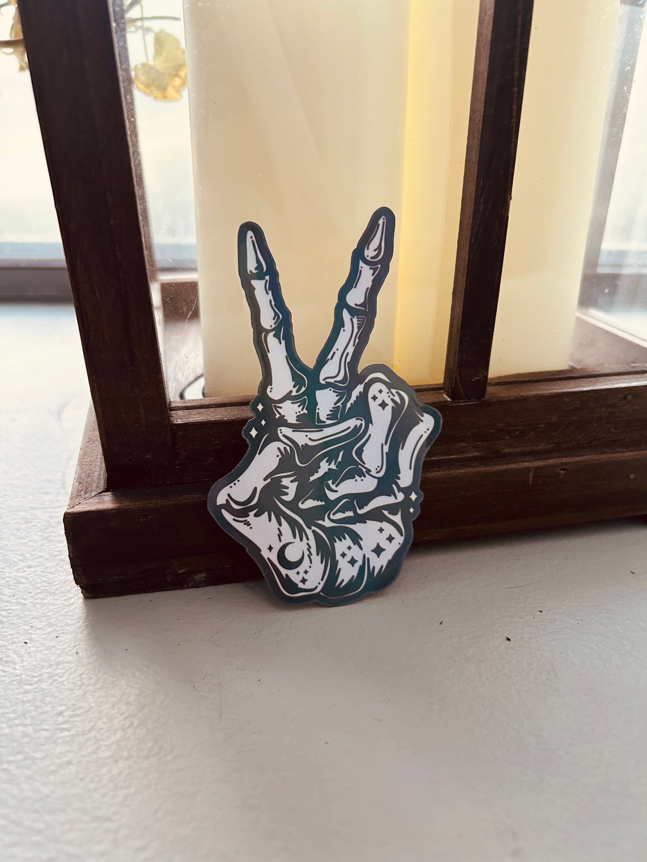 Skeletal Peace Sign - Etsy