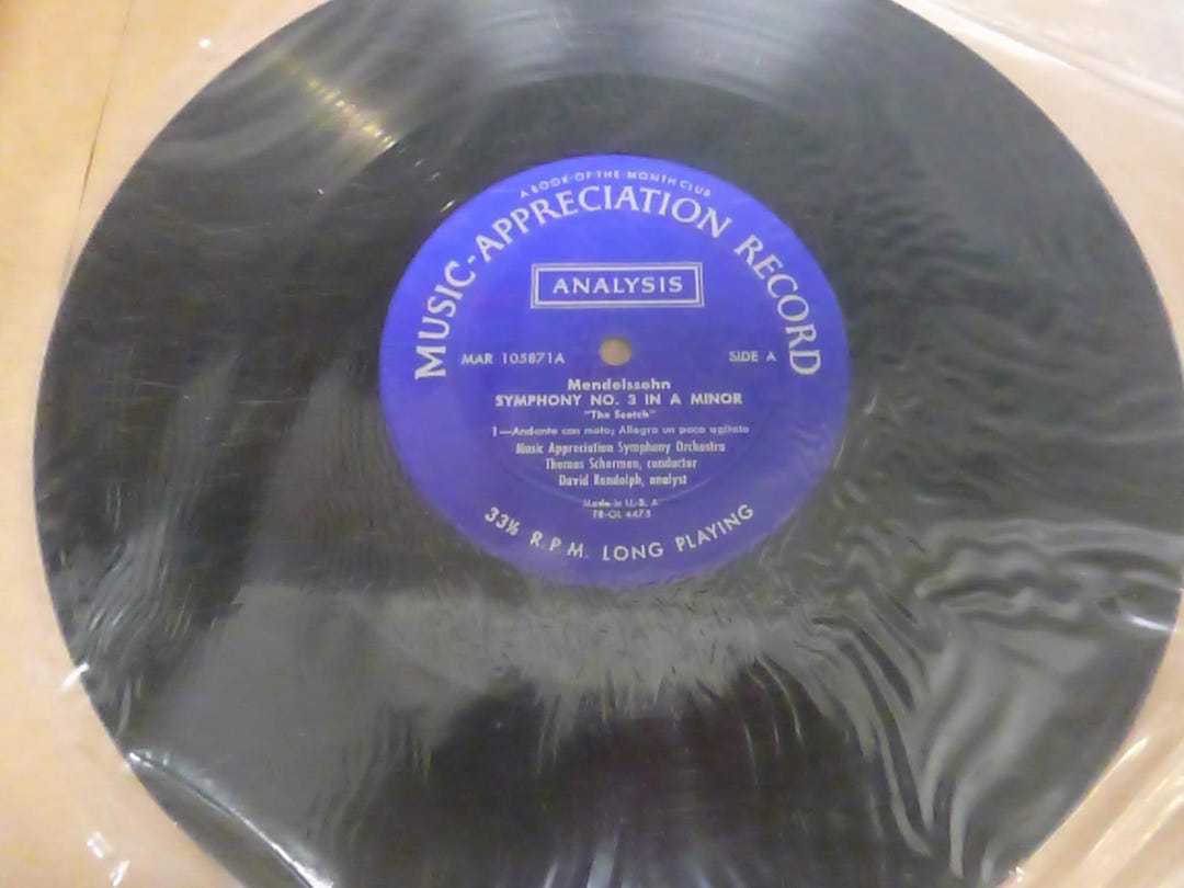 Music -appreciation Record Analysis MAR 105871A / Performance MAR 105871B Mendelssohn - Etsy