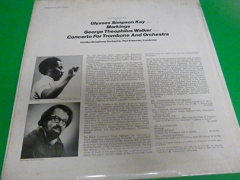 Ulysses Kay / George Walker Markings / Concerto for Trombone and ...