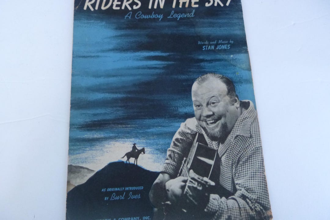 Vintage Sheet Music Riders in the Sky a Cowboy Legend by Stan Jones - Etsy