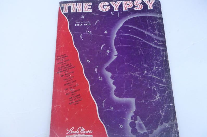 The Gypsy by Billy Reid Sheet Music - Etsy