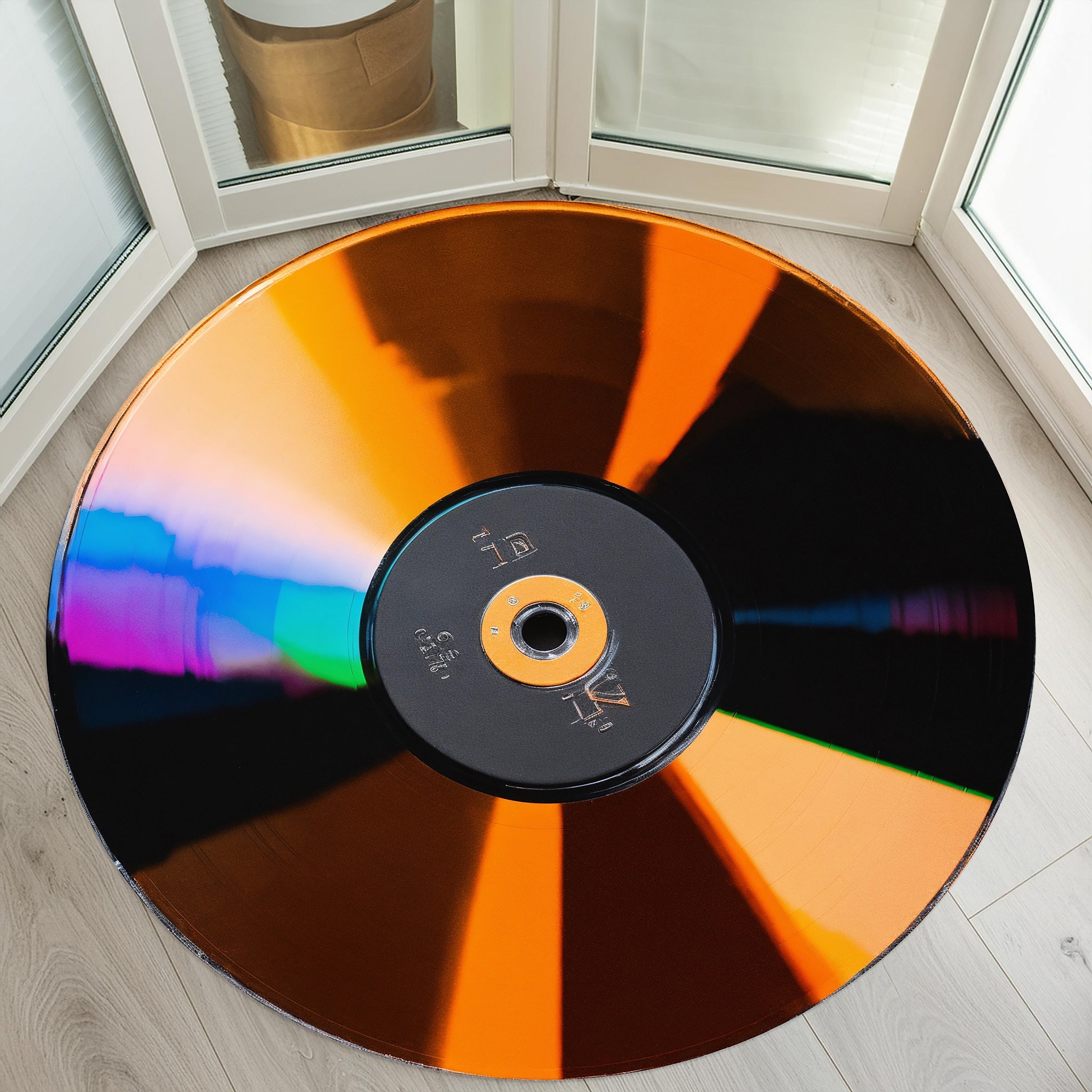 Retro Music Rug, CD Rug, Inspired Cd Rug, Gift Rug, CD Pattern Rug, CD ...