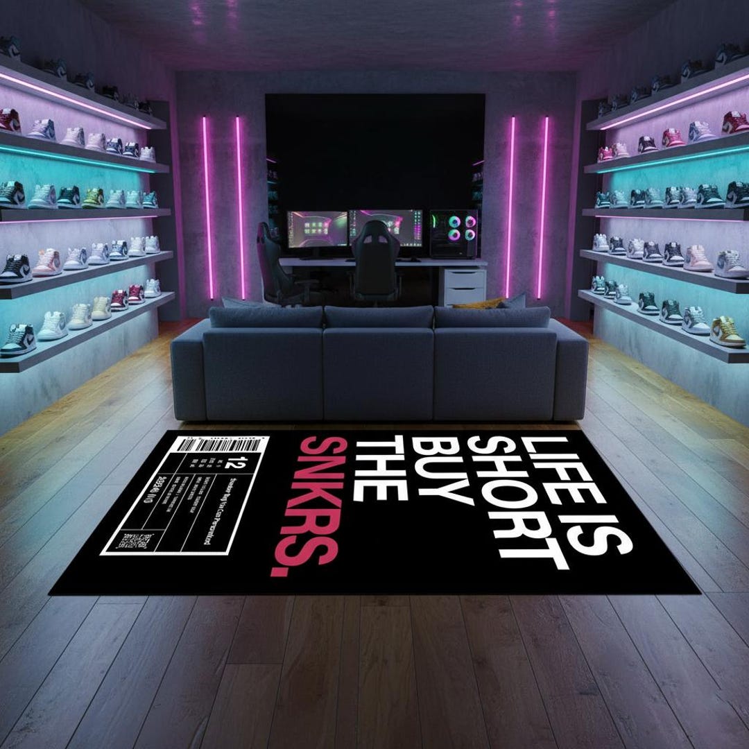 Customize Sneaker Box Rug, Customize Your Label, Personalized Sneaker ...