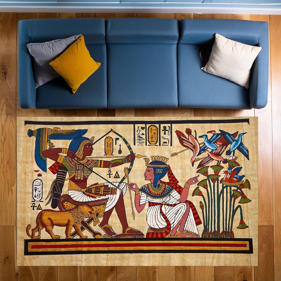 Egypt Rug, Ancient Rug, Hieroglyph Rug, Anubis Rug, Egyptian Decor, for ...