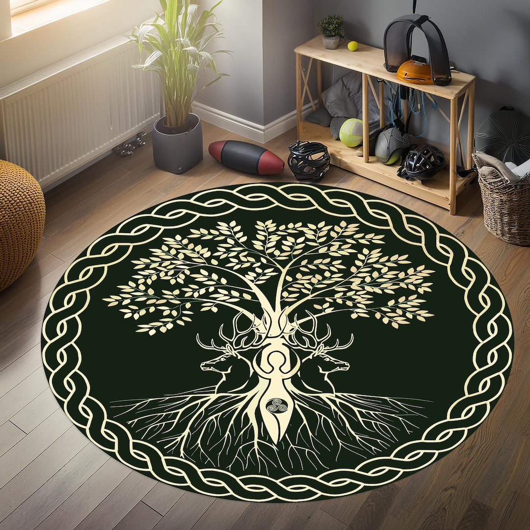 Tree of Life Decor, Tree of Life Rug,celtic Tree of Life Round Rug - Etsy